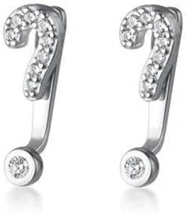 Earing S925 Silver Simple Lovely Back Hanging Mark Mark Mark Stars Ear ...