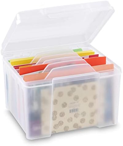 Greeting Card Organizer Box with 16 Dividers,Collapsible Greeting Card ...