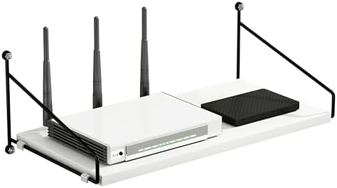 Amazon.com: HERCHR Router Stand WiFi Router Shelf, Small Mini Wall ...