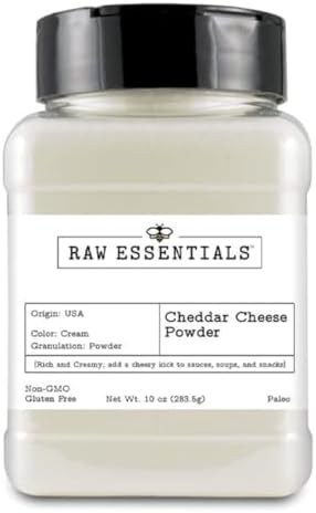 Amazon.com: Raw Essentials White Cheddar Cheese Powder - Creamy and ...