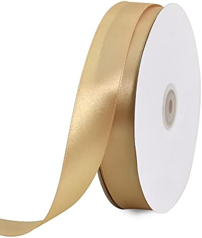 Amazon.com: Ribbli Gold Double Faced Satin Ribbon,1” x Continuous 25 ...