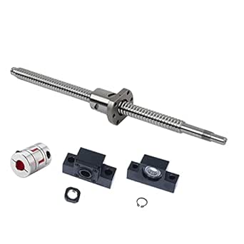 Mssoomm 25mm Ballscrew Kit SFU2510 RM2510 Anti-Backlash Ball Screw, Length 12.6 inch / 320mm ...
