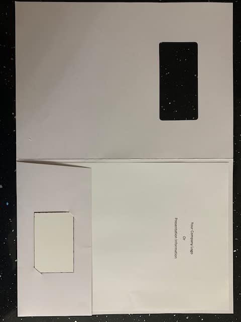 A4 Plain Presentation / Document folders with Window and Business Card ...