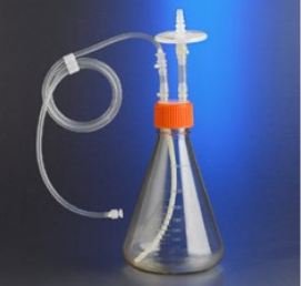 1L Polycarbonate Erlenmeyer Flask with Dip Tube, with 0.2µm PTFE Filter ...