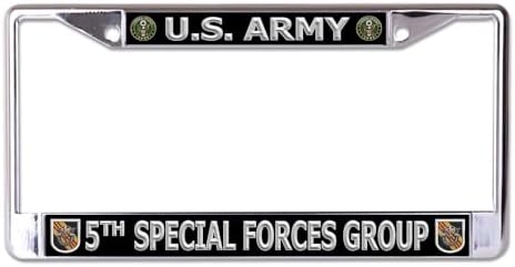Amazon.com: U.S. Army Special Forces License Plate Frame - Metal Chrome ...