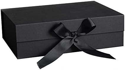 JIHUOO 10.5x7.5x3.1 Inches Sturdy Gift Box with Lid Groomsman Proposal ...