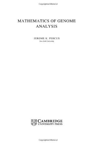 Mathematics of Genome Analysis (Cambridge Studies in Mathematical ...