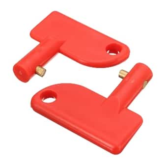 2 Pack Mini Red Keys for Battery Disconnect Isolator Power Kill Switch ...