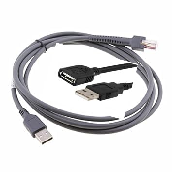USB Cable for Motorola Symbol LS2208 LS4208 DS6708 Barcode Scanner (1 ...