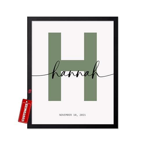 Amazon.com: Monem Art Personalized Letter H Print, Customized Initial ...
