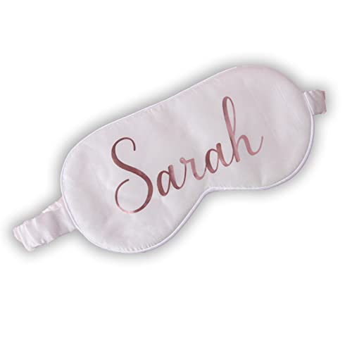 Pink Positive Personalised Silk Sleeping Eye Mask | Bridesmaid Gift for ...
