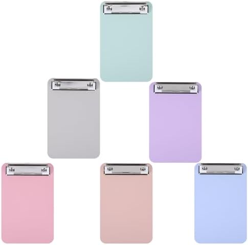 Amazon.com: 6PCS Colorful Mini Clipboards, Cute Small Clipboard Letter ...