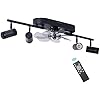 COCOSTAR LED Track Lighting Bar, Flush Mount Ceiling Fans with Lights ...