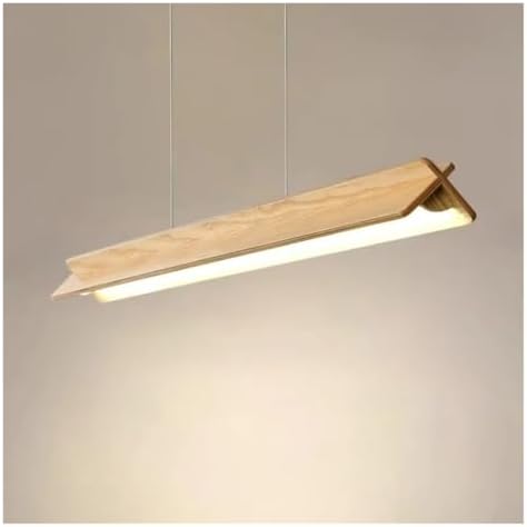 Lámpara colgante LED moderna de madera con tira larga for mesa de ...