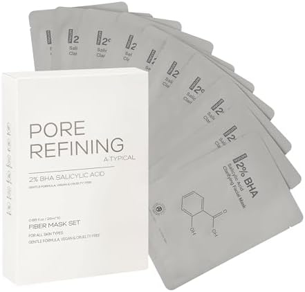 Amazon.com : A TYPICAL Pore Refining Skin Care Fiber Face Mask Set ...