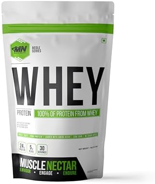 Muscle Nectar Whey Protein Powder (1kg (2.2lb), Blend (WPC + WPI ...