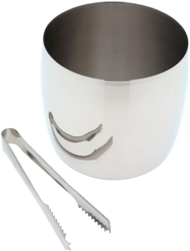 Amazon.com: Hoffritz Stainless-Steel Ice Bucket with Tongs: Home & Kitchen