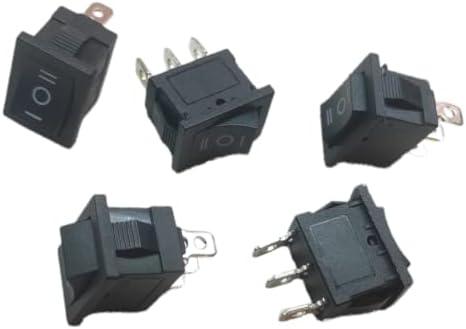 Universal Hub 5 pcs of 3 Pin Rocker Switch: 2-Way On/Off/On, 250V 6Amp ...