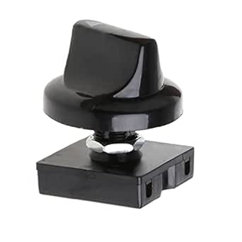 Leimezsty 4-Position 3-Speed Rotary Fan Selector Switch, Black, Manual ...