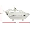 Amazon.com: Foreside Home and Garden Flora Bird Soap Dish White Cast ...
