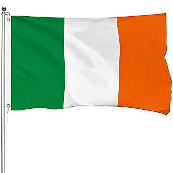 FSFLAG Ireland Flag 3x5Ft, Irish Flag 400D Reinforced Polyester with ...