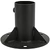 BFYDOAA Base Flange for Round Post, Black Steel Pole Sockets Flange Rod ...