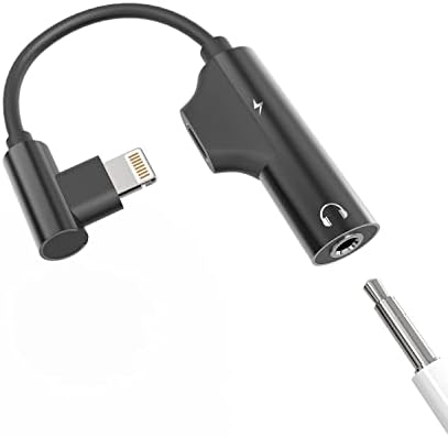 iPhone Headphone Adapter(2in1)Apple MFI Certified 3.5mm to Lightning ...