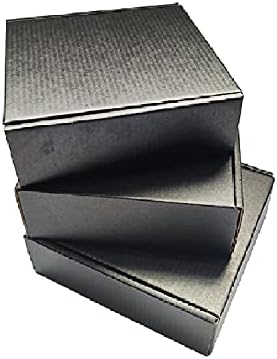 Cardboard Shipping Boxes, 6X6X2 Inch Double Sided Black Harder and ...