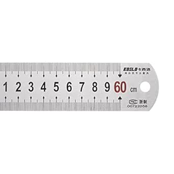 HARFINGTON Stainless Steel Ruler 24-inch/60cm Metal Rulers 1.5" Wide ...