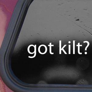 Amazon.com: Got Kilt? White Sticker Decal Scotland Scottish Bagpipe ...