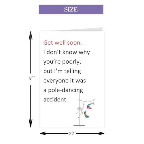 Snapklik.com : Funny Get Well Soon Cards For Men Women, Humor Speedy ...