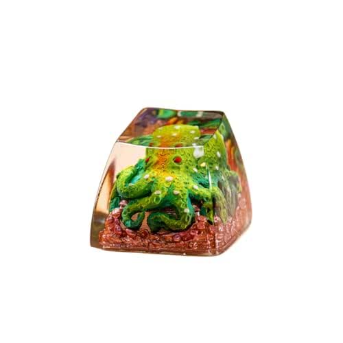 Amazon.com: Green Octopus Artisan Keycap Octopus Keyboard Keycaps Cute ...