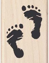 Amazon.com: Inkadinkado Rubber Stamp-Jazzy Style Footprints : Arts ...