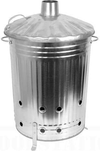 CrazyGadget® 90 Litre 90L Extra Large Galvanised Metal Incinerator Fire ...