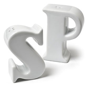 Buy White 2" Porcelain "S" and "P" Salt & Pepper Shakers Online at Low ...
