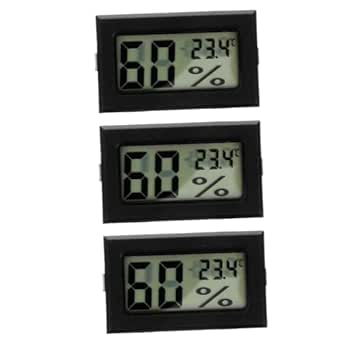 Amazon.com: CIYODO 3pcs Mini Hygrometer Thermometer Digital Humidity ...