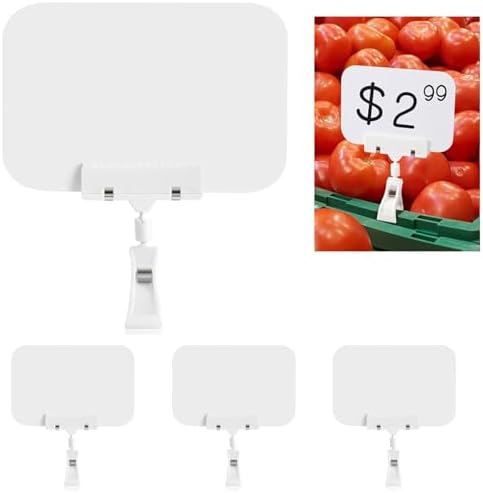 Amazon.com: Dinifee 7 Pcs Large Plastic Sign Holder Pop Clips on Sign ...