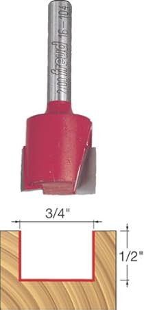 Freud 16-104 3/4-Inch Diameter by 1/2-Inch Mortising Router Bit, 1/4 ...