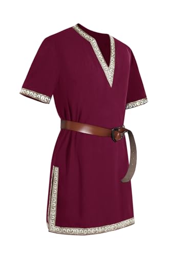 Mens Medieval Knight Tunic Renaissance Mercenary Scottish Costume ...