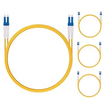 4 Pack 2M OS2 LC to LC Fiber Patch Cable, Single Mode SFP Fiber Jumper ...