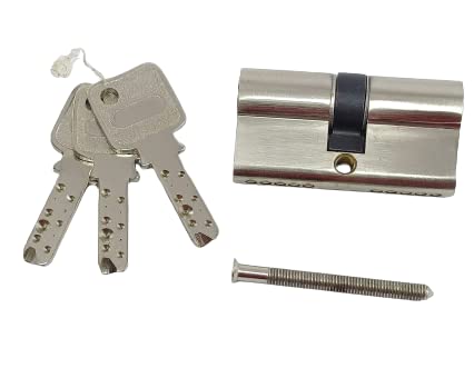 Onmax Brass 60mm Pin Cylinder Both Side Key with 3 Brass Computer Key ...