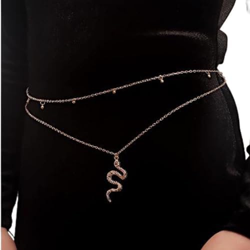 Amazon.com: Zeshimb Snake Waist Chain Layered Belly Beads Chain Sexy ...