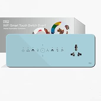 3W 6|8 Modular wifi smart touch switch board | 5 Lights [ 10A], 1 Fan ...