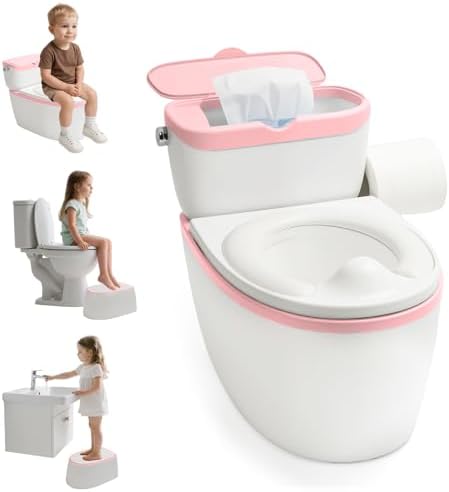 Amazon.com: 3-in-1 Toddler Potty Training Toilet - Realistic Toddler ...