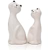 Amazon.com: Wisifayardin 2pcs White Cat Statues and Figurines for Home ...