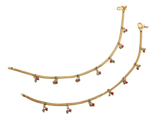 Primectrla Fab Traditional Simple gold plated Single Leg Chain Golden ...