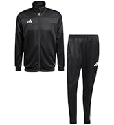 Amazon | [アディダス] ジャージ上下セット スポーツウェア ウーブン カラーブロック トラックスーツ JSH80 メンズ ブラック ...