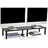 Amazon.com: Mind Reader Dual Monitor Stand, Height Adjustable, Desktop ...