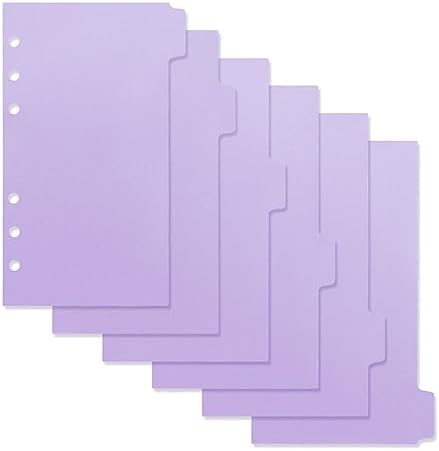 MAGICLULU Farbige Tabs Ordner-Trennblätter 6 Stück Nachfüllpapier Für ...