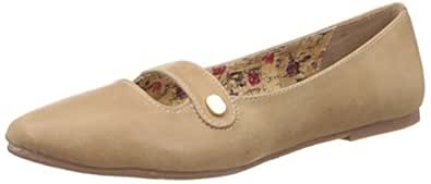 Buy Footin Women's Beige Ballet Flats - 5 UK/India (38 EU)(5518920) at ...
